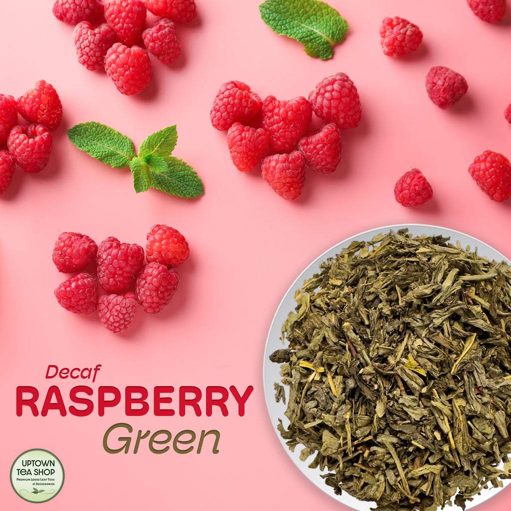 Decaf Raspberry Green | Green Tea – Uptown Tea Shop LLC